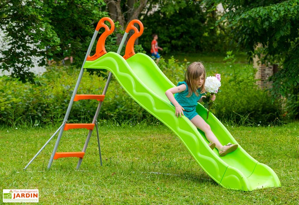 Toboggan pour Enfant en Métal et Plastique Danou 2,15 m - Aléo by Trigano
