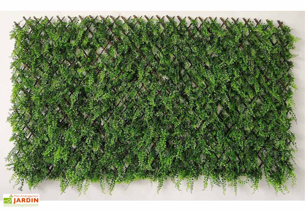 Treillis extensible en feuillage artificiel PVC - fougères - Jet7garden