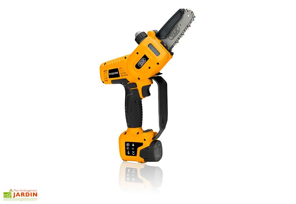 Tronçonneuse électrique sans fil 350 W ∅80 mm - batteries 2,5 Ah