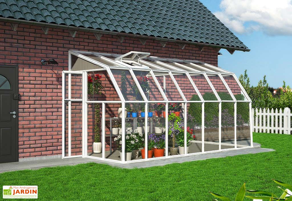 Véranda PVC en kit polycarbonate et verre - Sunroom 2 x 4,46 m - Canopia