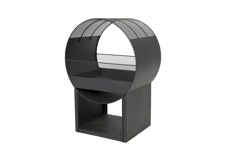 Braséro design en acier Hublot – 56 x 80 x 40 cm - Buschbeck