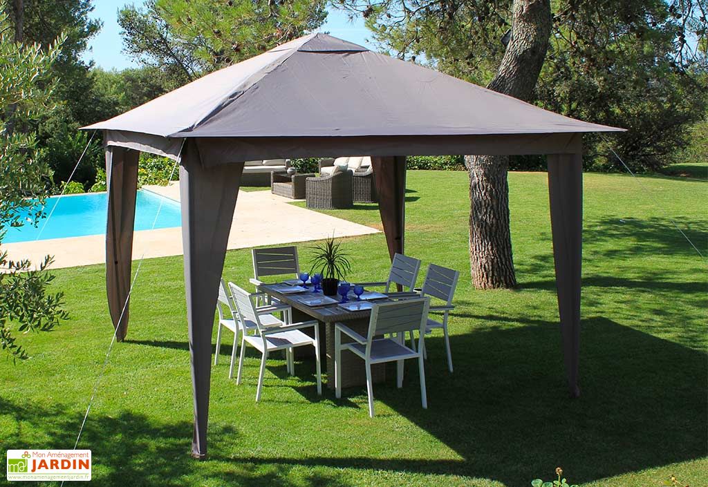 Tonnelle Autoportante Pliable en Acier Manea 12,25 m² - Couleurs du Monde